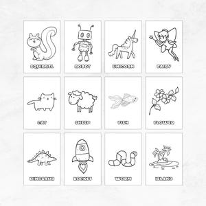 Educational Colouring in Printables for Kids, 30 Simple Fun Designs ...