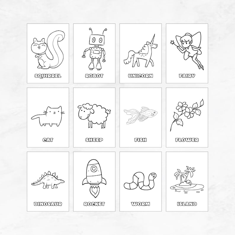Educational Colouring in Printables for Kids, 30 Simple Fun Designs ...