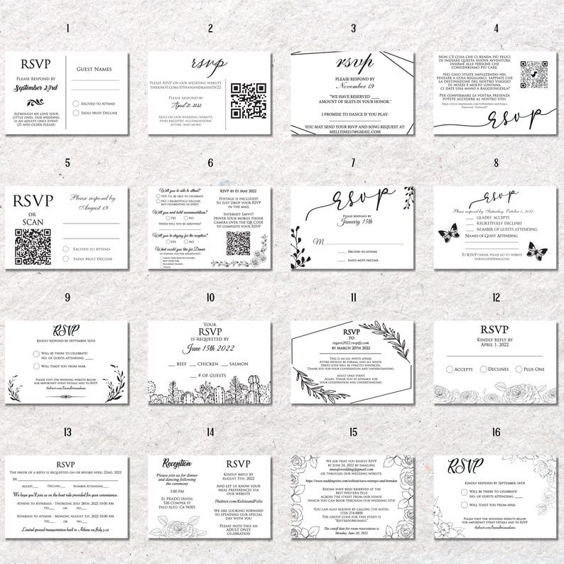 QR Code Details Card, Minimalist Wedding Details Insert, Modern Wedding ...