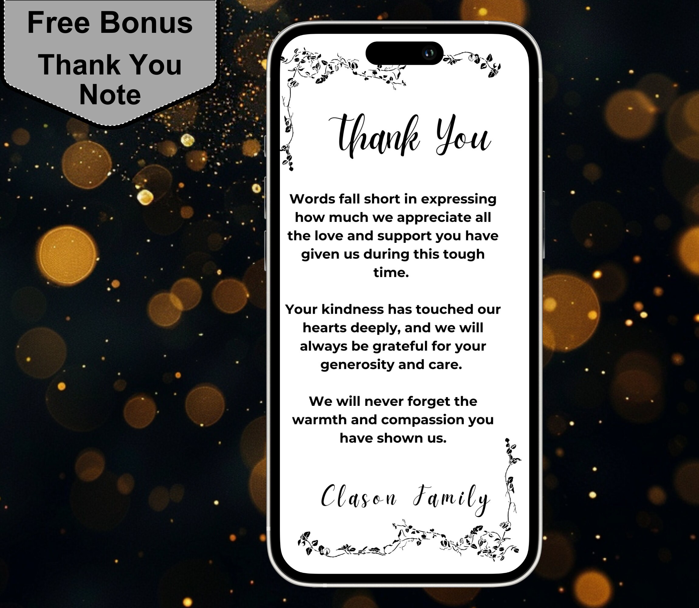 Digital Funeral Invitation, Electronic Funeral Announcement, Editable ...