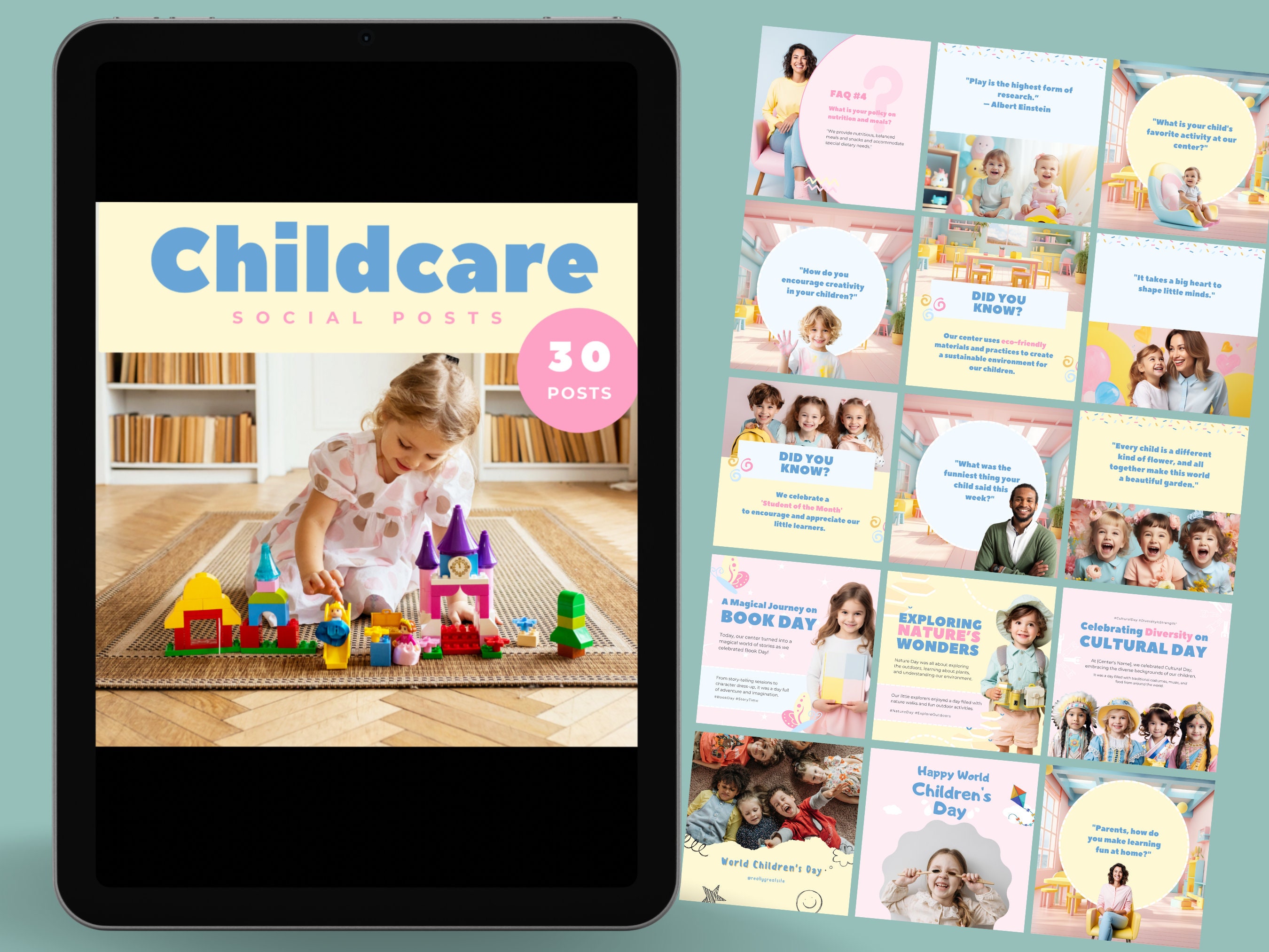 Childcare Posts, Social Media Childcare Marketing, Daycare Canva ...