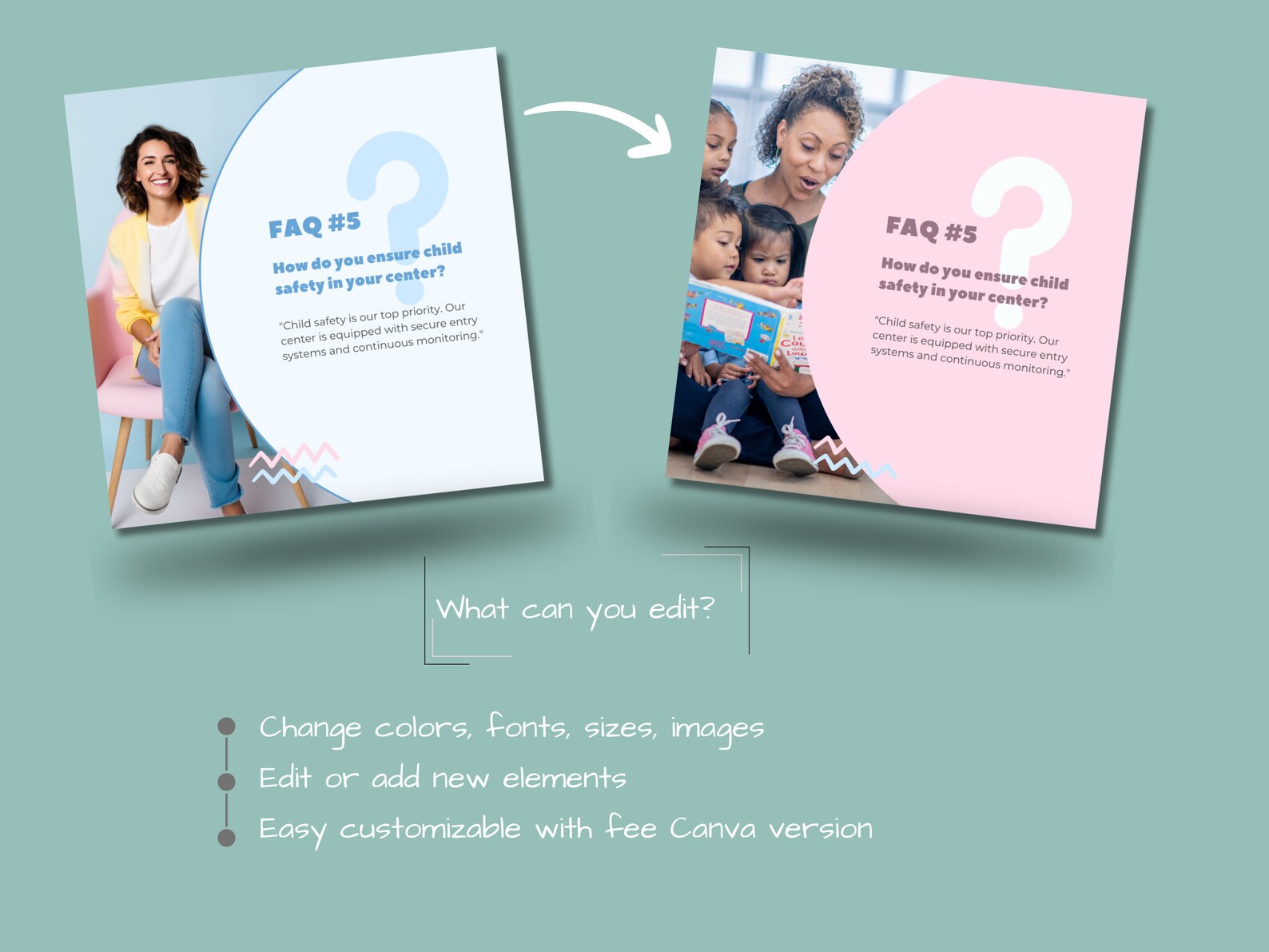 Childcare Posts, Social Media Childcare Marketing, Daycare Canva ...