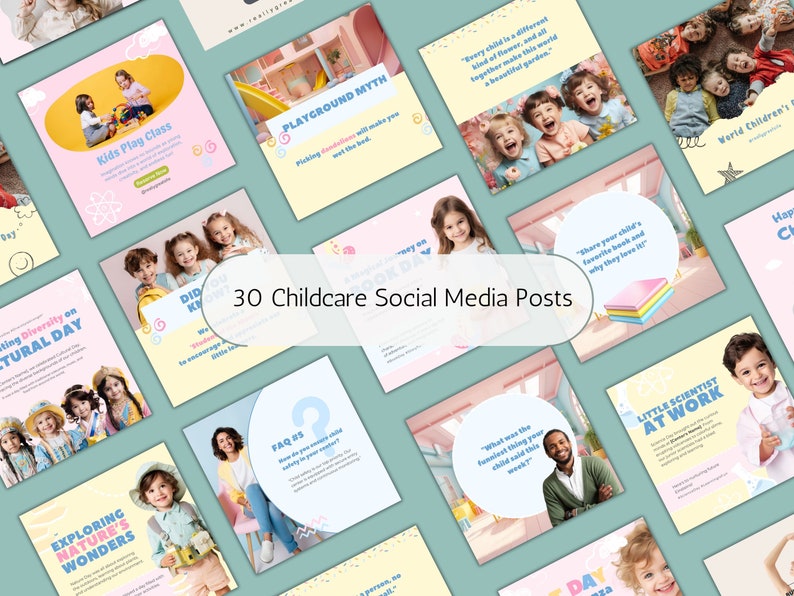 Childcare Posts, Social Media Childcare Marketing, Daycare Canva ...