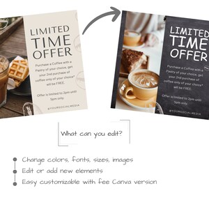 60 Coffee Shop Barista Social Media Post, Canva Editable Template ...