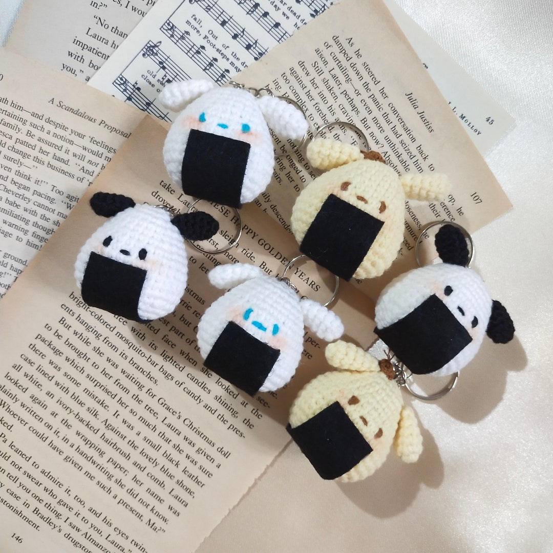 Sanrio Characters Crochet Keychain Cinnamoroll, Pochacco, Pompompurin ...