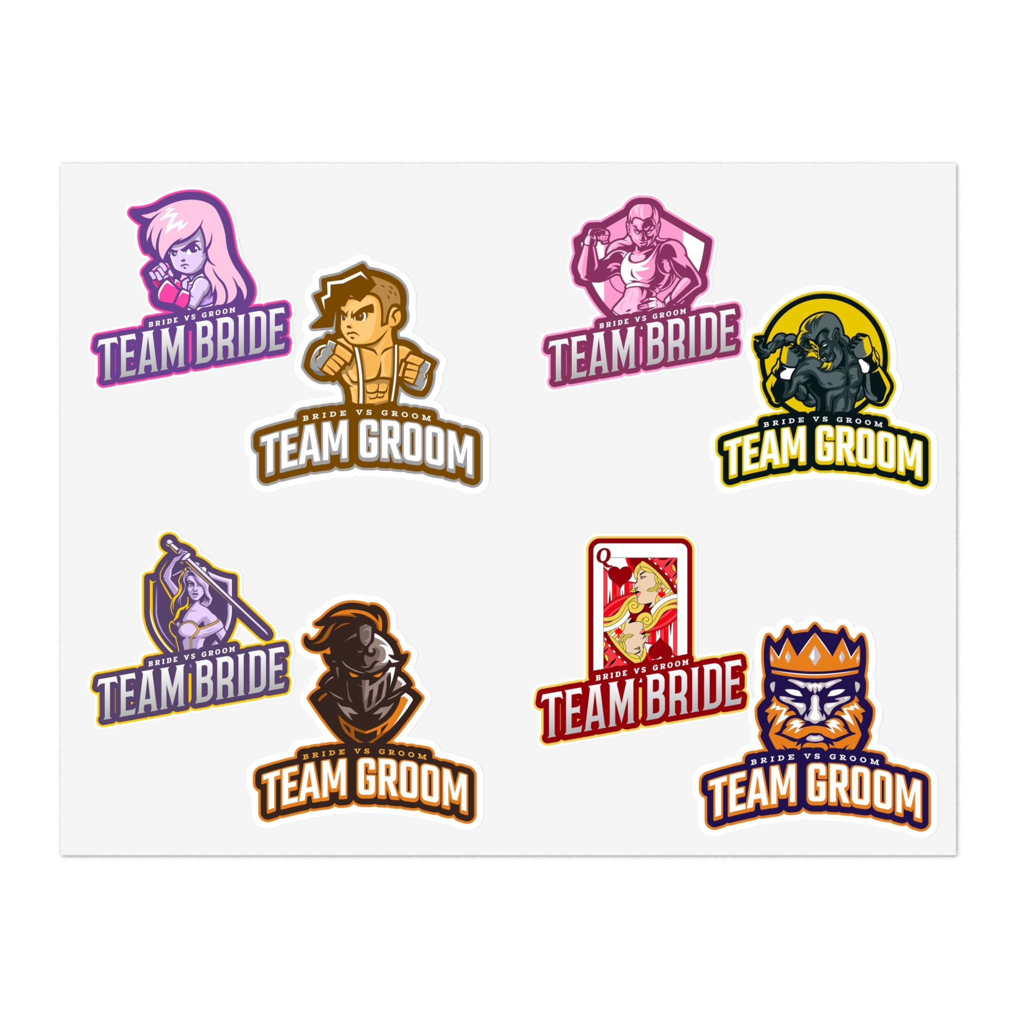 TEAM MASCOTS Assortment Sticker Sheets - Etsy