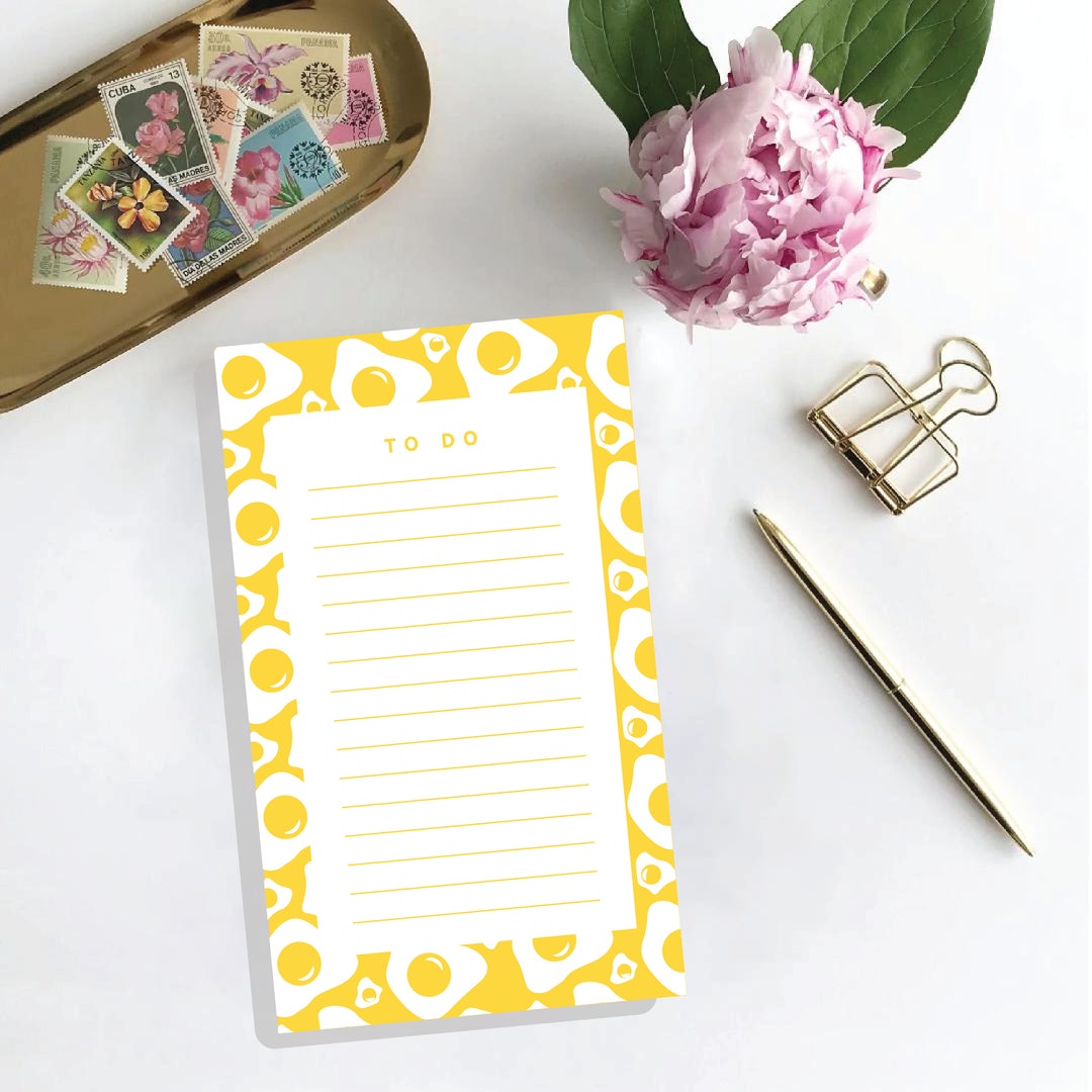 Fried Egg to Do List Note Pad, Cute Bright Fried Egg Pad With Tear off ...