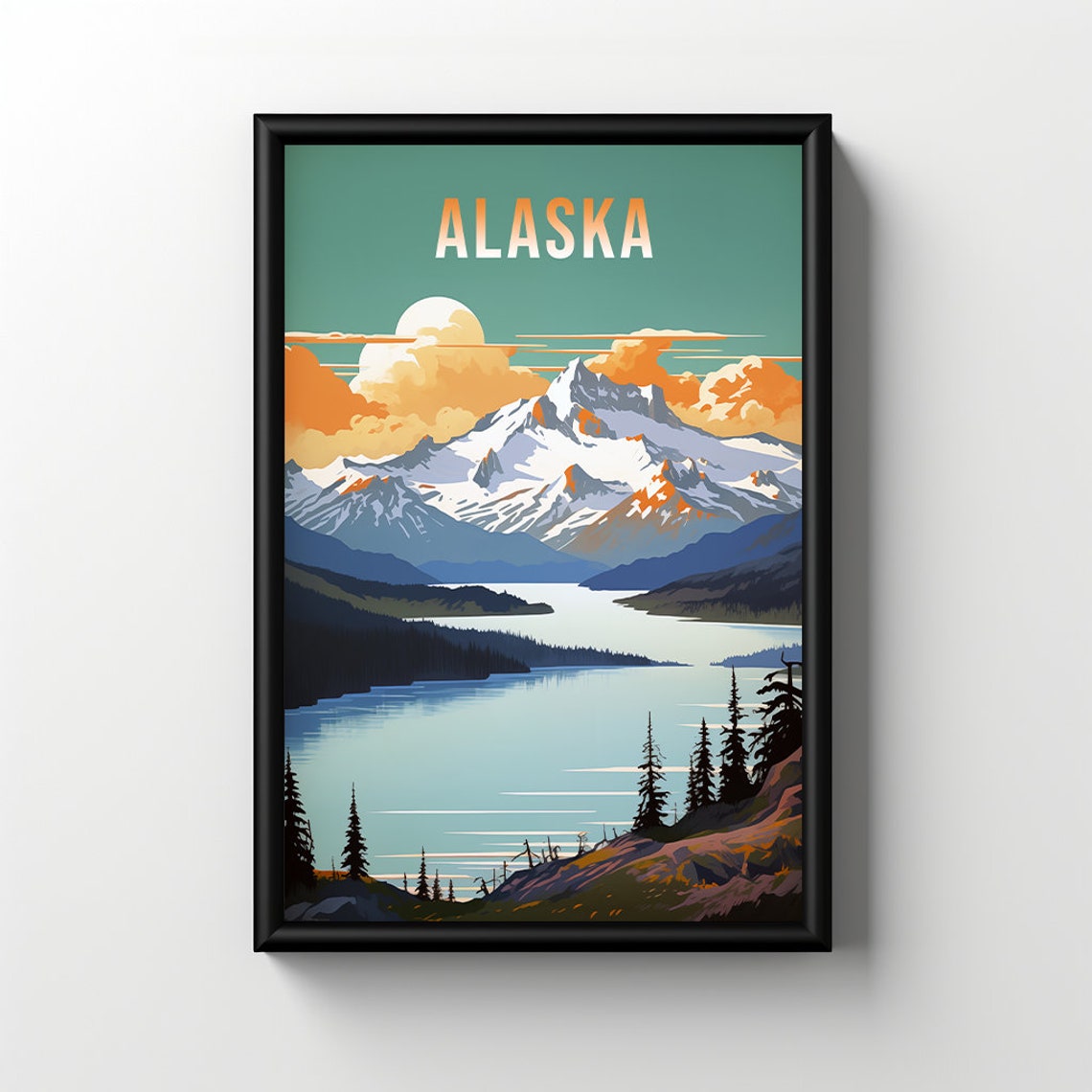 Alaska Vintage Poster, Alaska Wall Art, Alaska Retro Artwork, Alaska ...