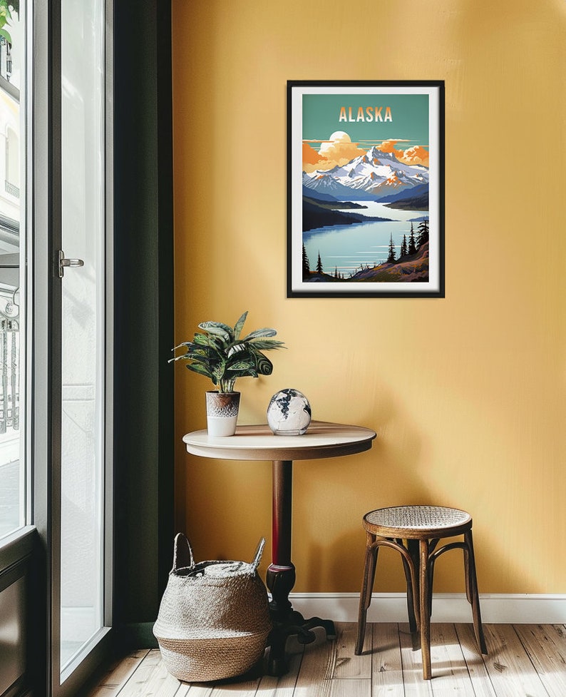 Alaska Vintage Poster, Alaska Wall Art, Alaska Retro Artwork, Alaska ...