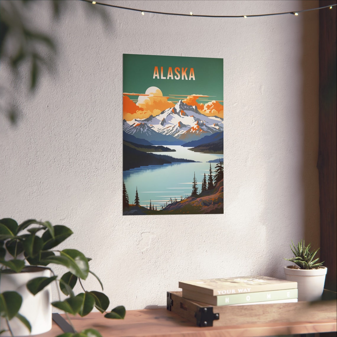 Alaska Vintage Poster, Alaska Wall Art, Alaska Retro Artwork, Alaska ...
