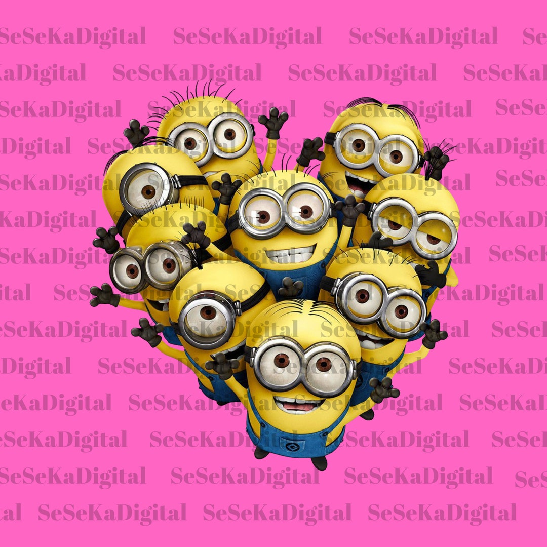Minions Heart Png, Minions Faces Svg, Minions Svg Bundle Layered, Kevin ...