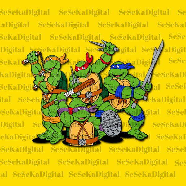 Ninja Turtle Clipart - Etsy