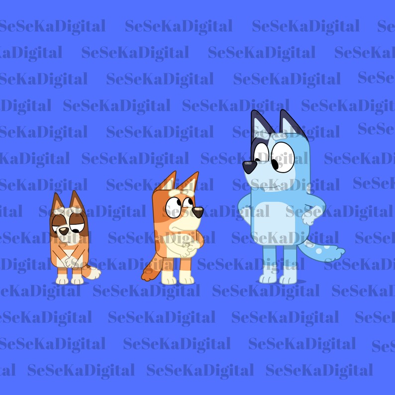 Bluey Family Png, Bluey Bingo Svg, Bluey Friends Instant Download,ready ...