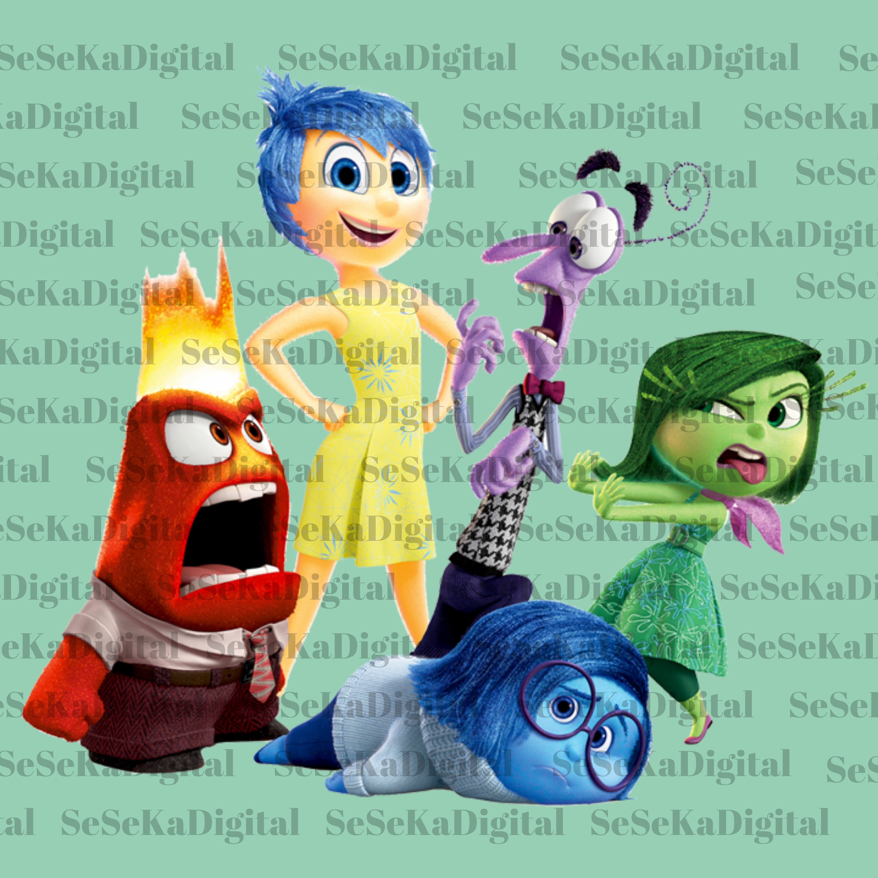 Inside Out 2 PNG Files, Inside Out 2 Anger, Joy, Disgust, Sadness, Fear ...