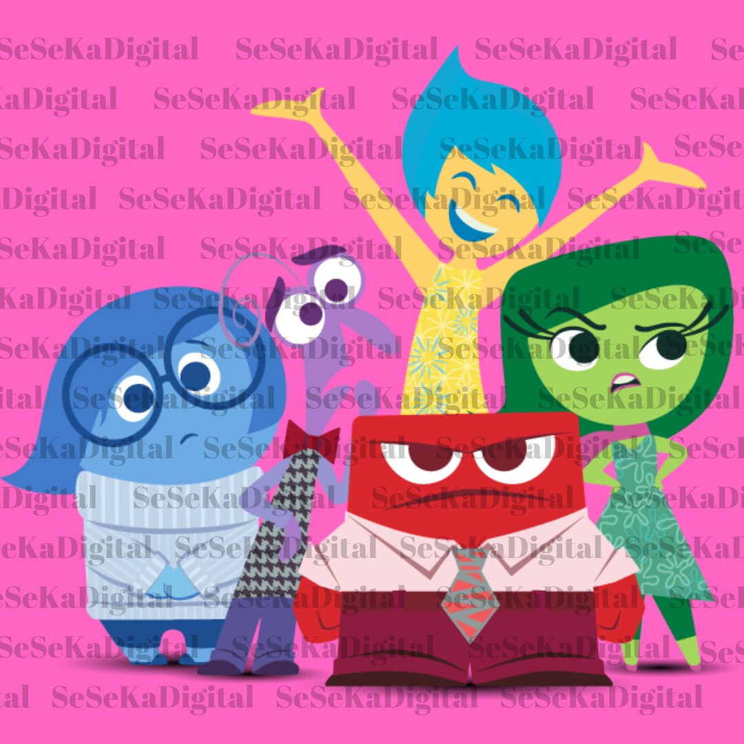 Inside Out 2 PNG Files, Inside Out 2 Anger, Joy, Disgust, Sadness, Fear ...
