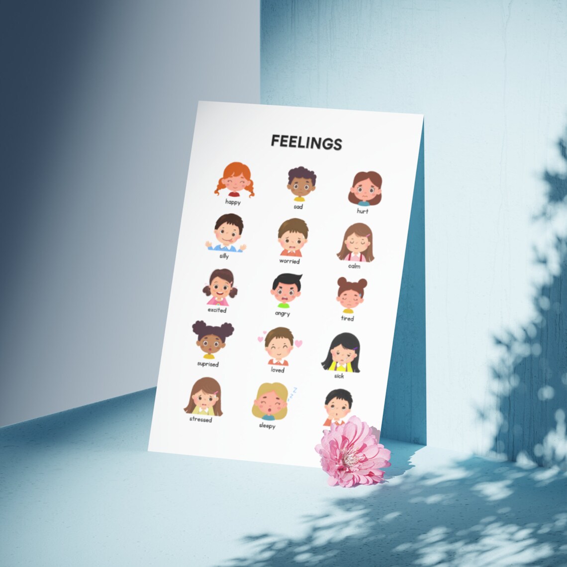 Feelings Educational Poster | Feelings Chart, Emotions Chart, Emotions ...