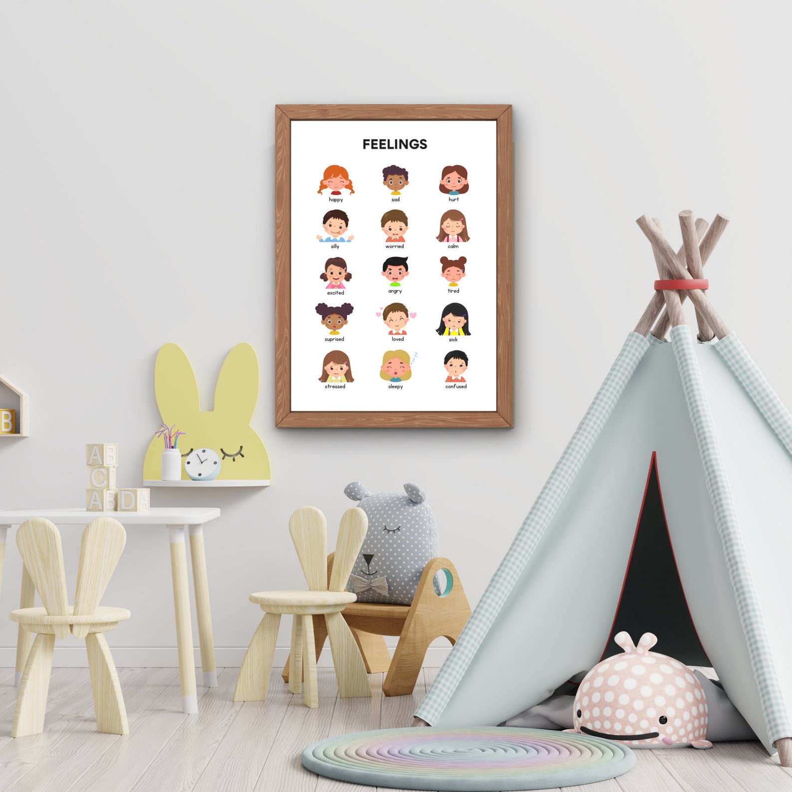 Feelings Educational Poster | Feelings Chart, Emotions Chart, Emotions ...