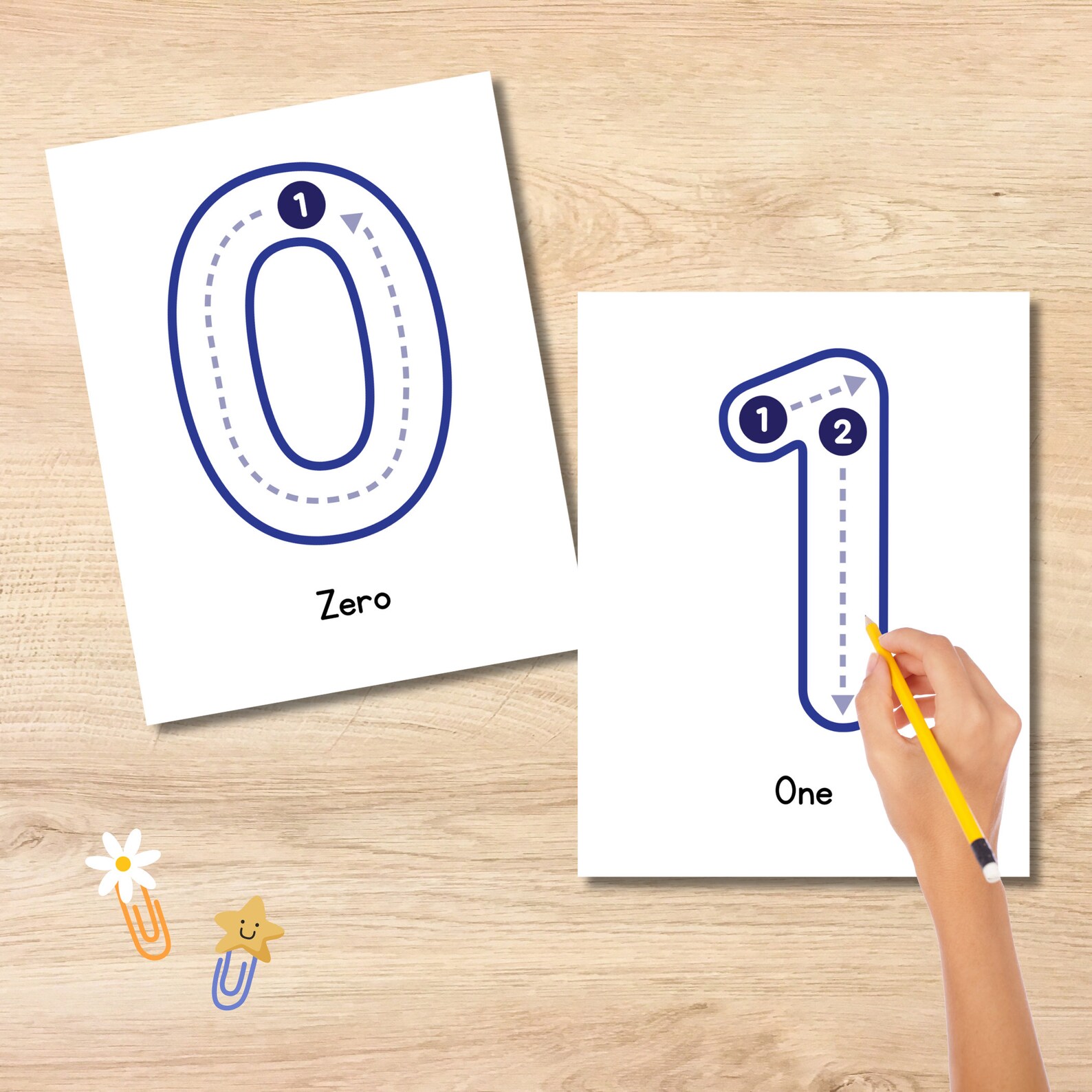 Preschool Number Tracing Worksheet: Handwriting Practice (digital ...