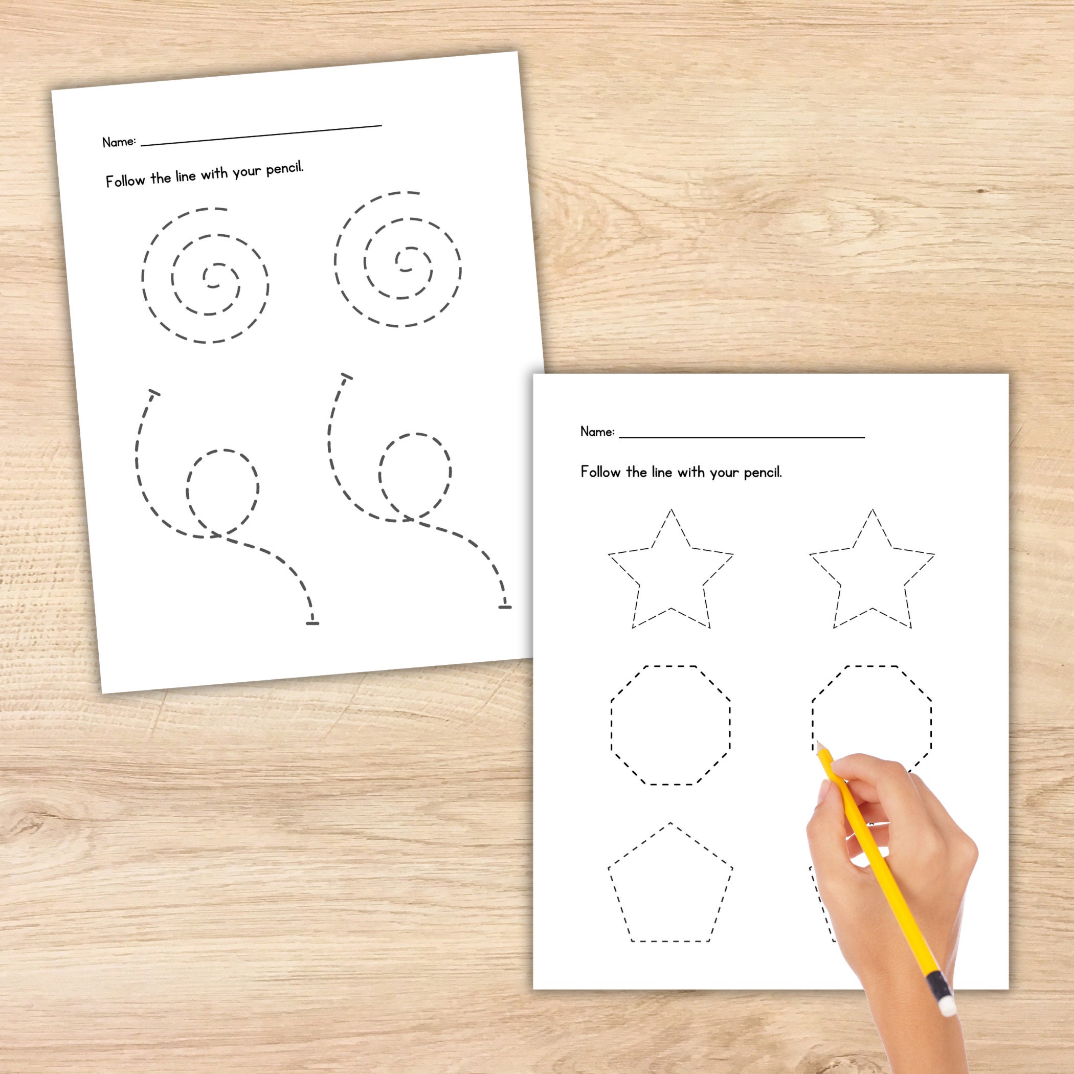 Line Tracing Worksheets, Lines Trace Pages Printable Busybook, Pre ...