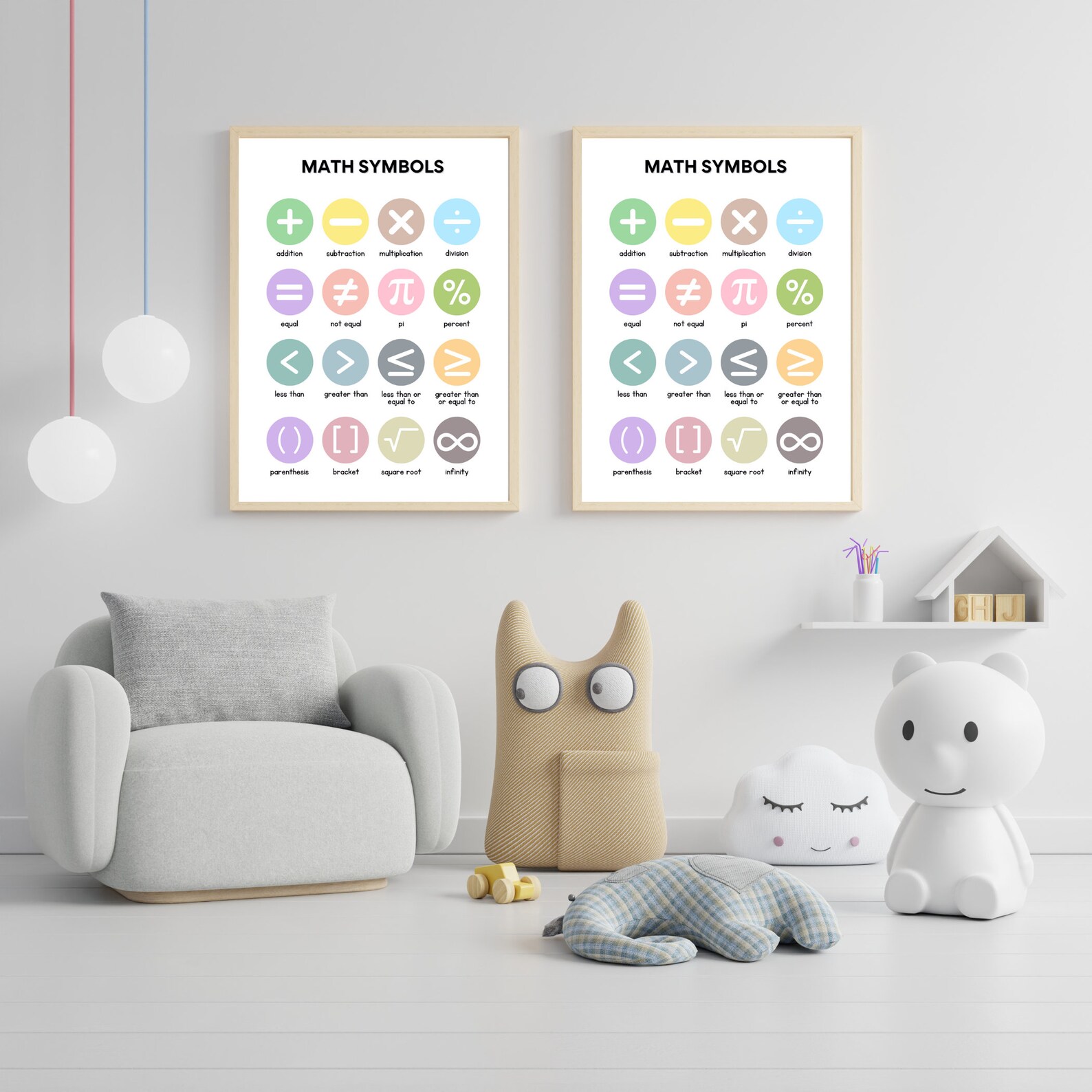 Math Symbols Printable Educational Poster | Math Learning for School ...
