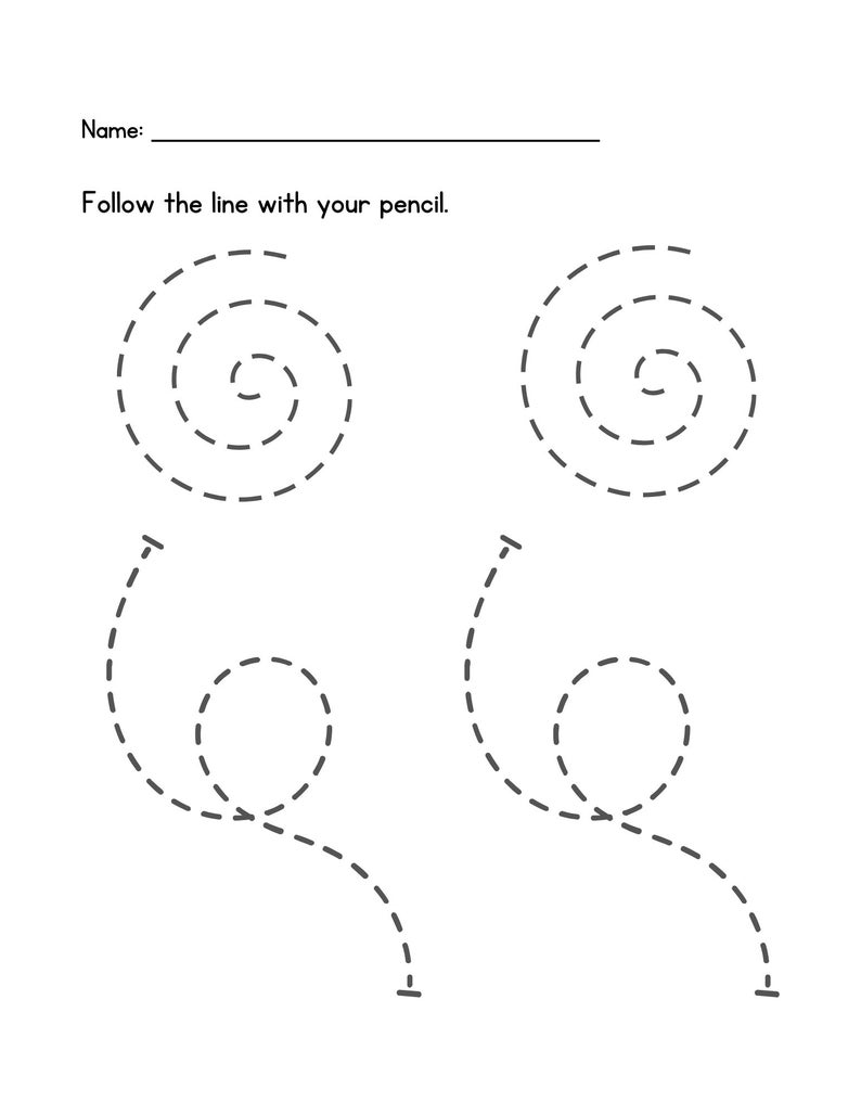 Line Tracing Worksheets, Lines Trace Pages Printable Busybook, Pre ...