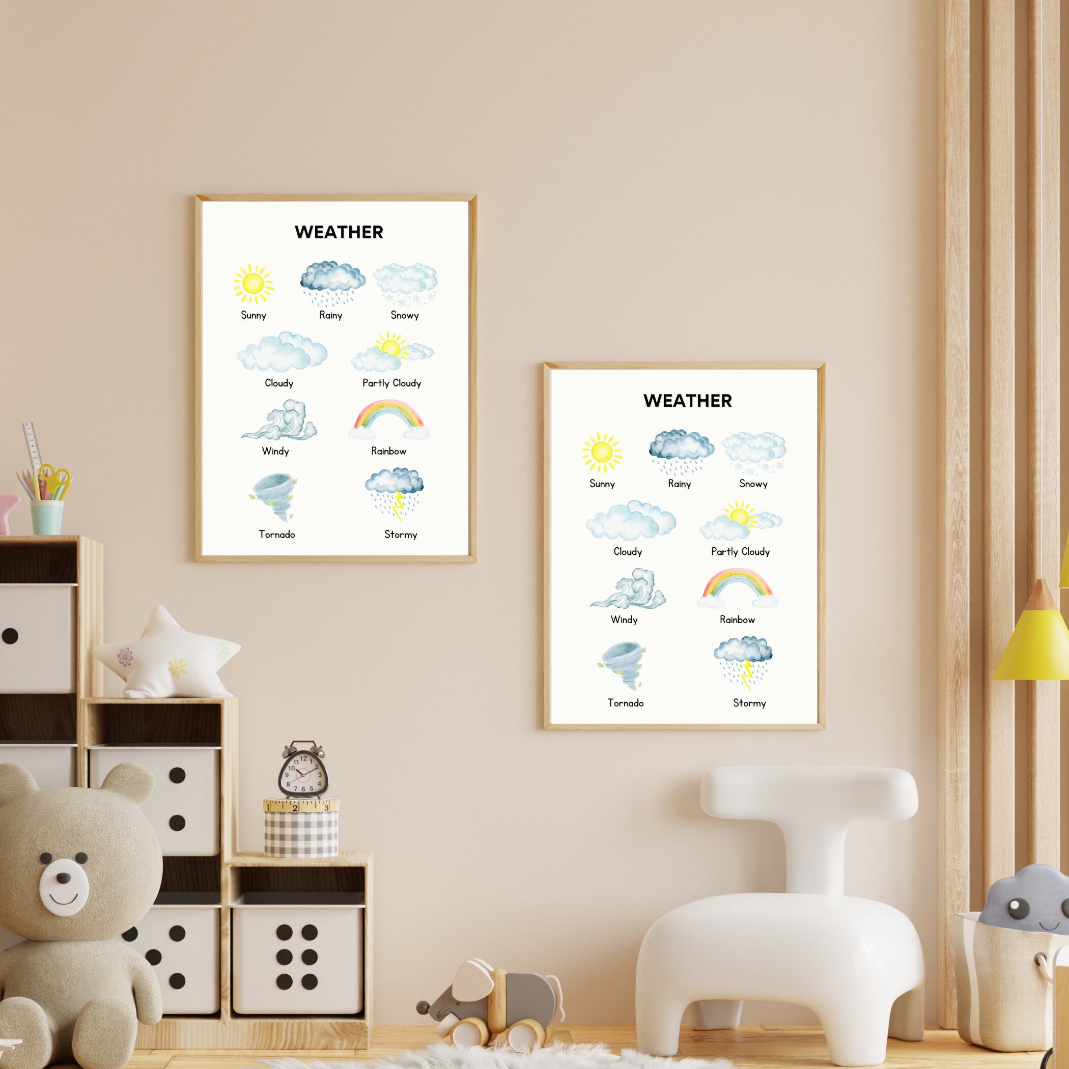 Weather Educational Poster Printable | Kids Weather Weather Chart ...