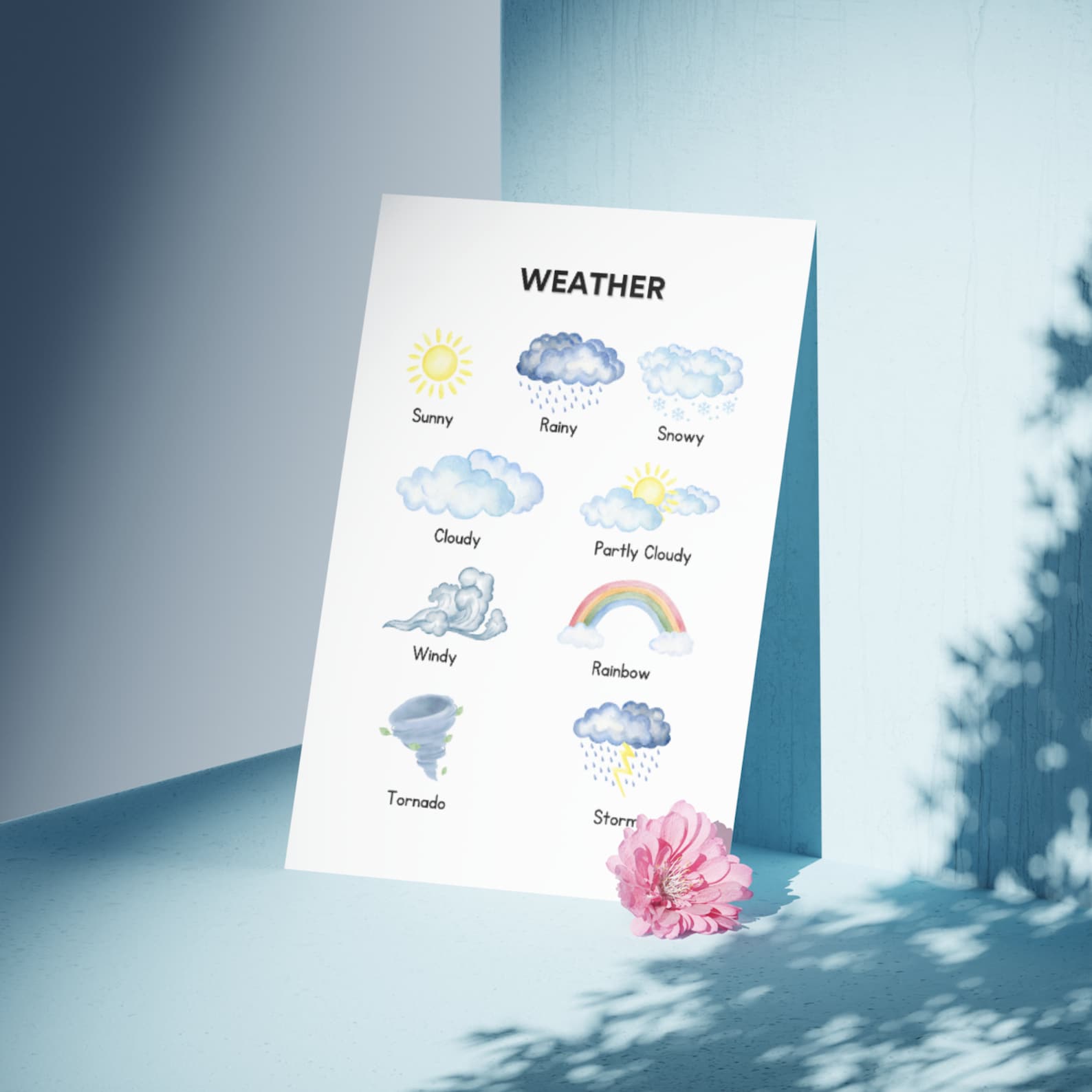 Weather Educational Poster Printable Kids Weather Weather Chart ...