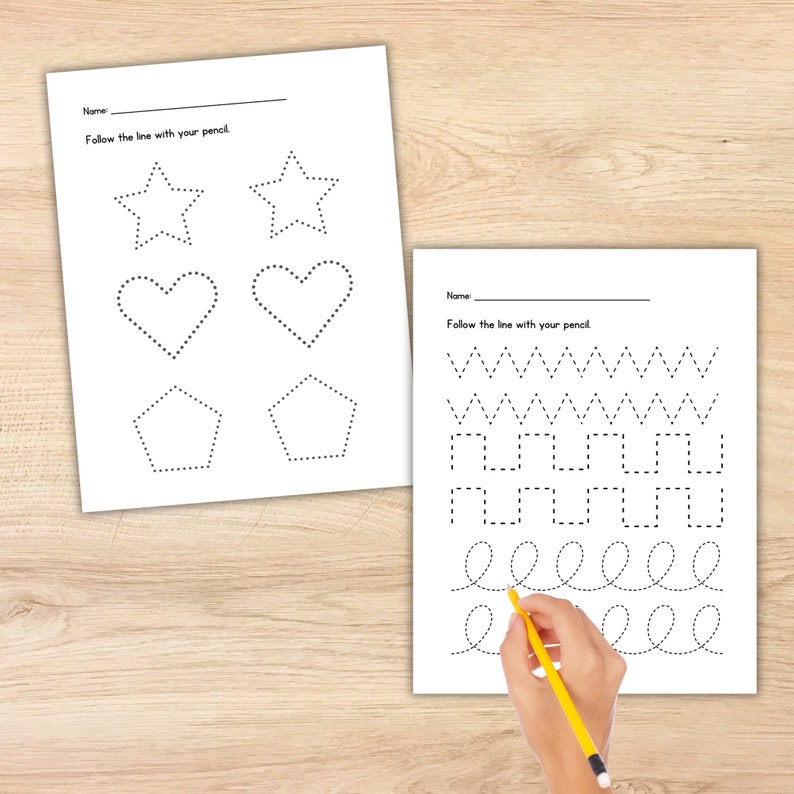 Line Tracing Worksheets, Lines Trace Pages Printable Busybook, Pre ...