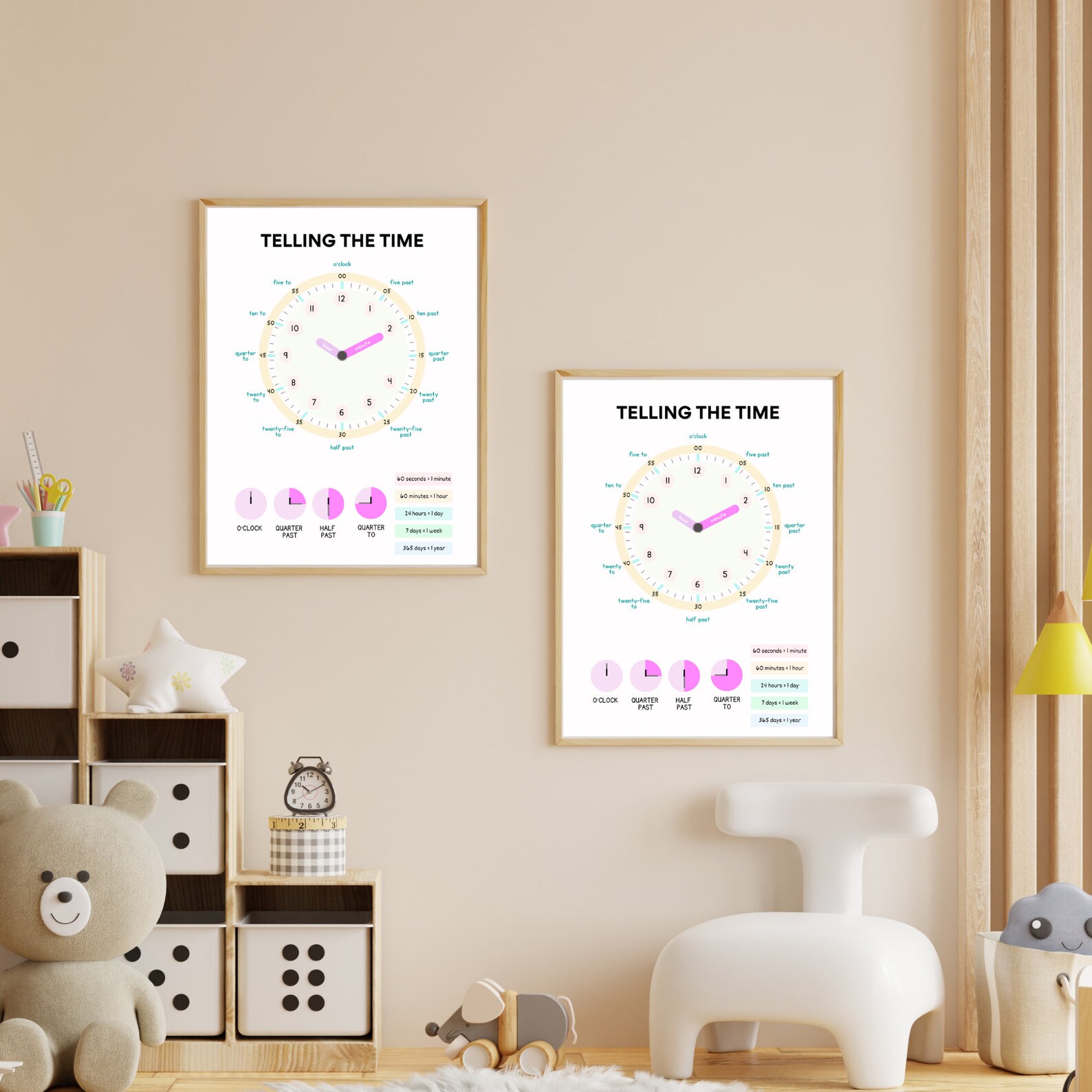 Telling the Time Poster Educational Printable | Time Printable, Time ...
