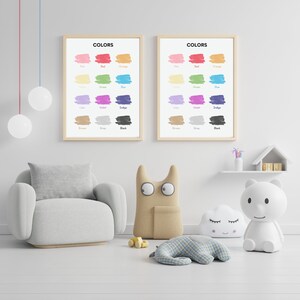 Colors Educational Printable Poster, Montessori, Learn Colors ...