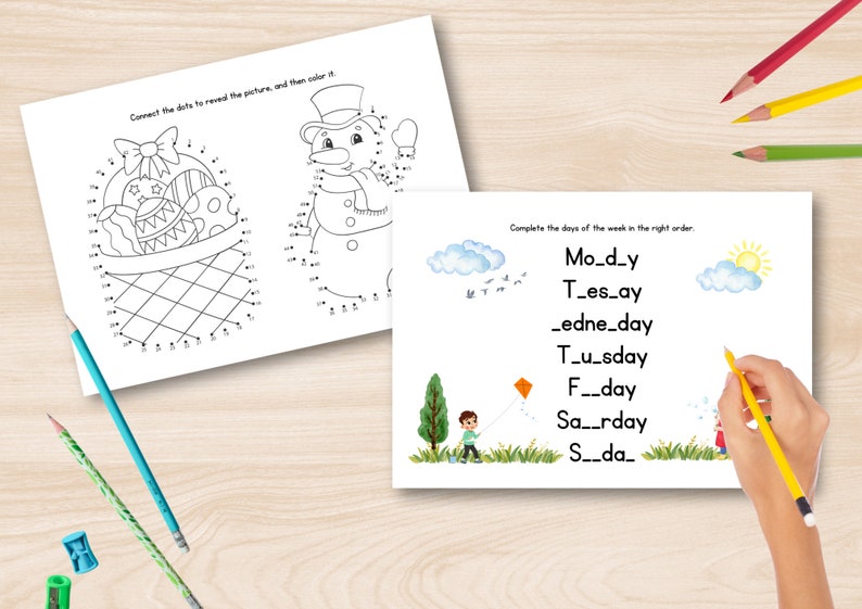 Preschool Pre-k + Kindergarten Learning Busy Book| 60 Pages | Printable ...