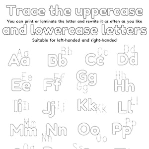 An Alphabet for Left and Right-handed Children and Adults, Uppercase ...