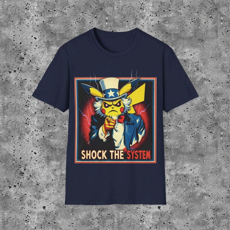 Pikachu Uncle Sam T-shirt: Shock the System Political Tee - Etsy