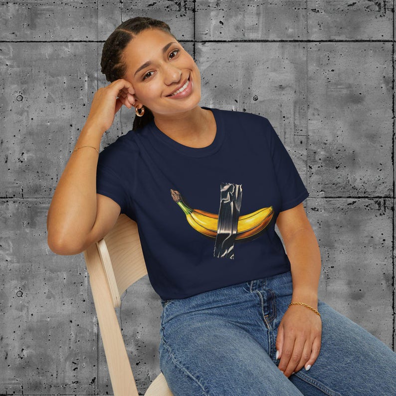 Duct Tape Banana Shirt Pop Art Meme Trendy Modern Artwork Graphic Tee ...