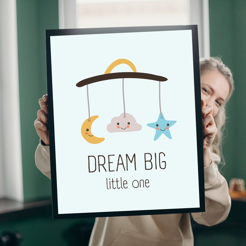 Dream Big Little One Sign Nursery Decor Sign for Nursery Wall Art ...