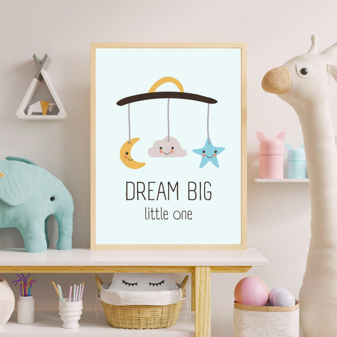 Dream Big Little One Sign Nursery Decor Sign for Nursery Wall Art ...