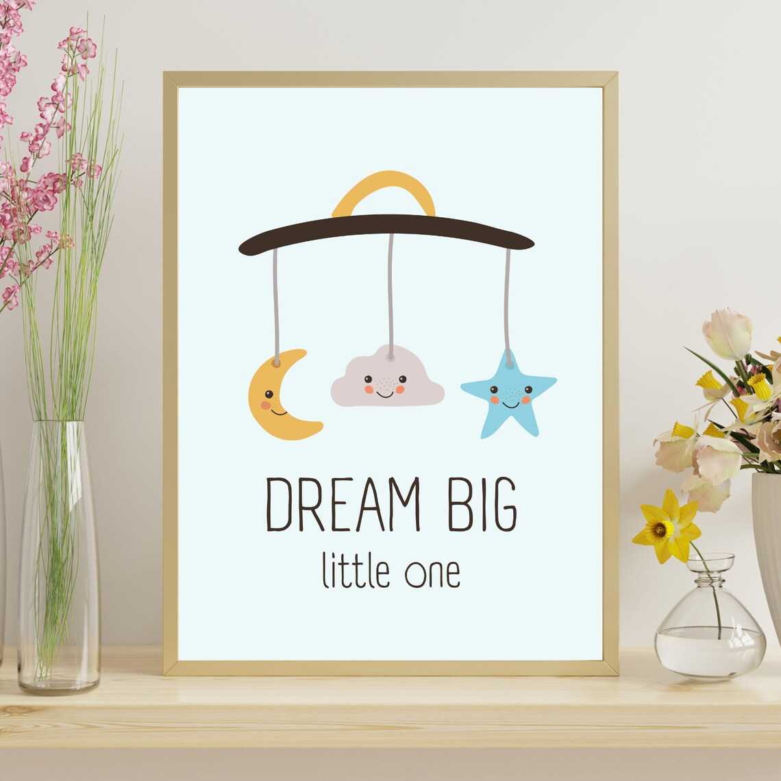 Dream Big Little One Sign Nursery Decor Sign for Nursery Wall Art ...