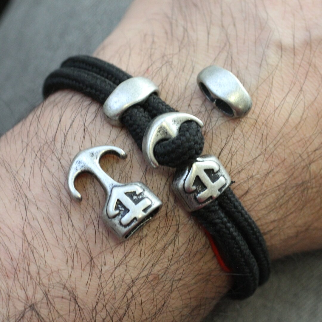 5 Sets Anchor Bracelet Clasps, Hook Clasp, Clasp for Leather Bracelet ...