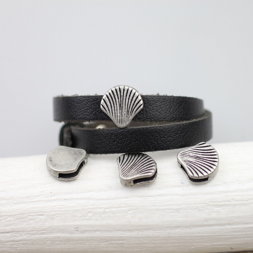 10 Comb Bead Spacer, Sea Shell Beads, Small Metal Beads Jewelry Making ...