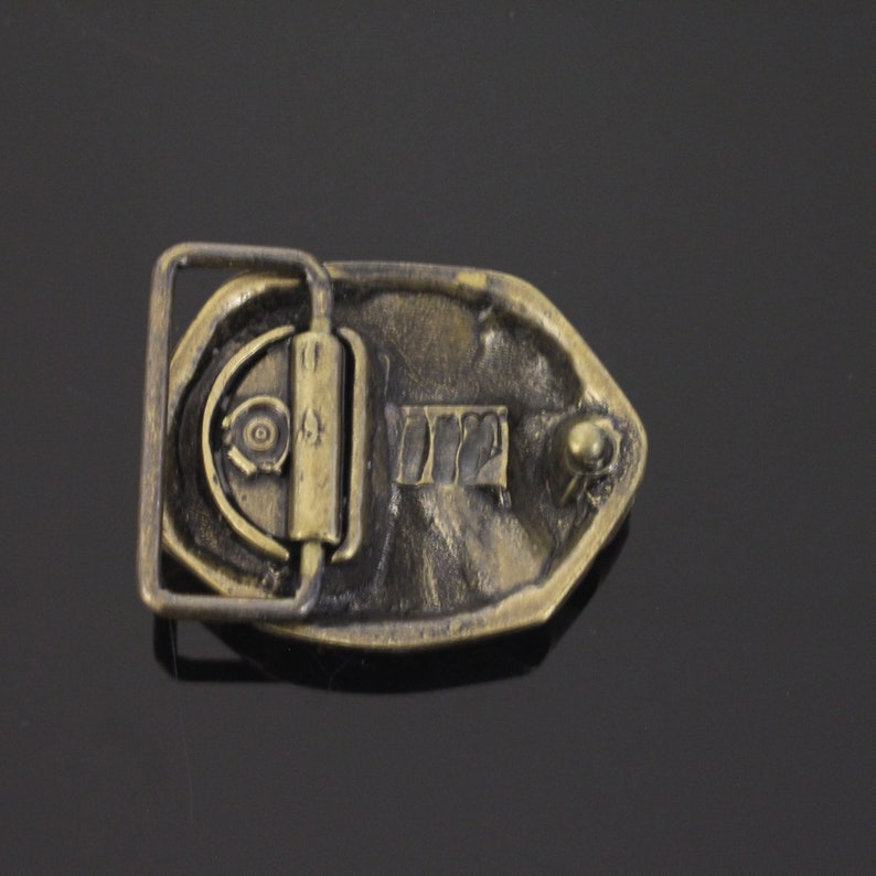 3D Geometric Belt Buckle for Snap Belt, Bronze Belt Fastener, Jeans ...