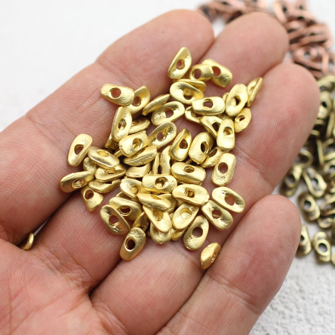 200 Pcs Gold Nugget Bead, Solid Gold Irregular Bead, Geometric Bead ...