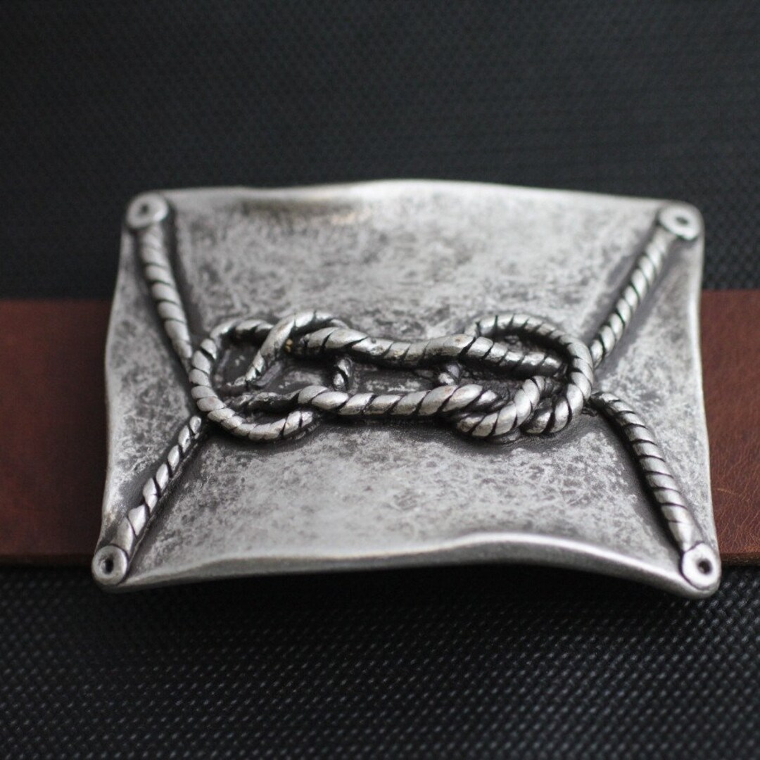 Rope Knot Belt Buckle, Silver Belt Buckle, Sailing Belt Buckle ...