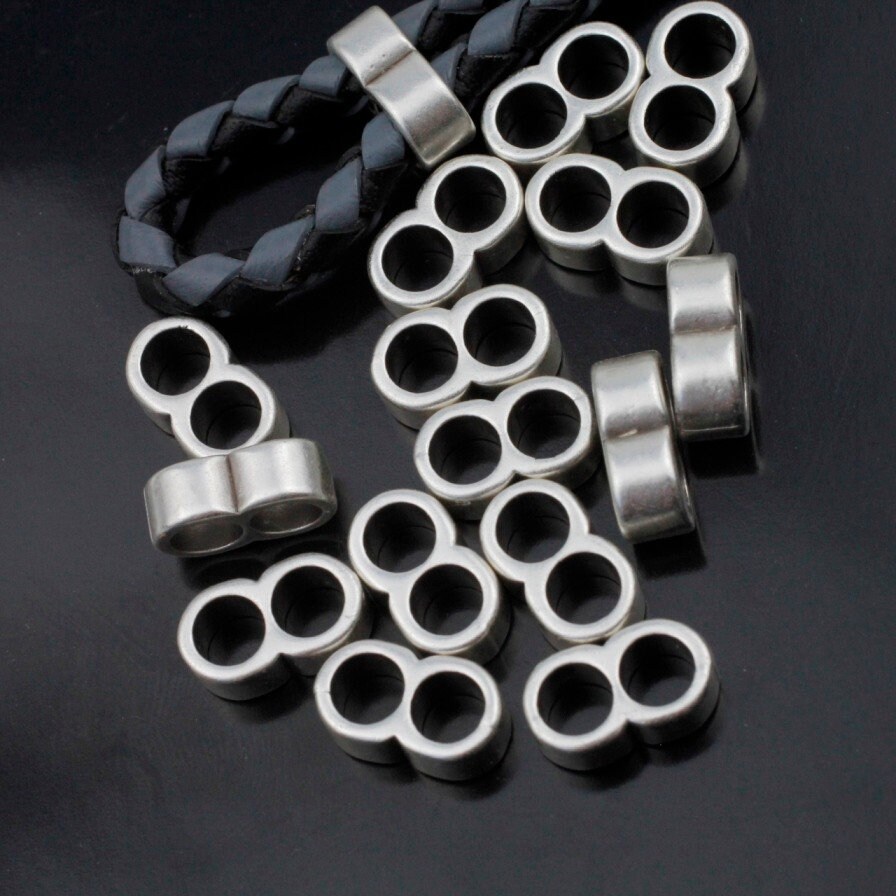 10 Double Barrel Sliders, Slider Beads, Beads for Jewelry Making, for ...