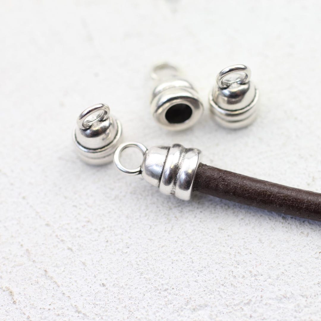 10 Tassel Caps, Leather End Caps, Cord End Caps, Bracelets, Necklaces ...