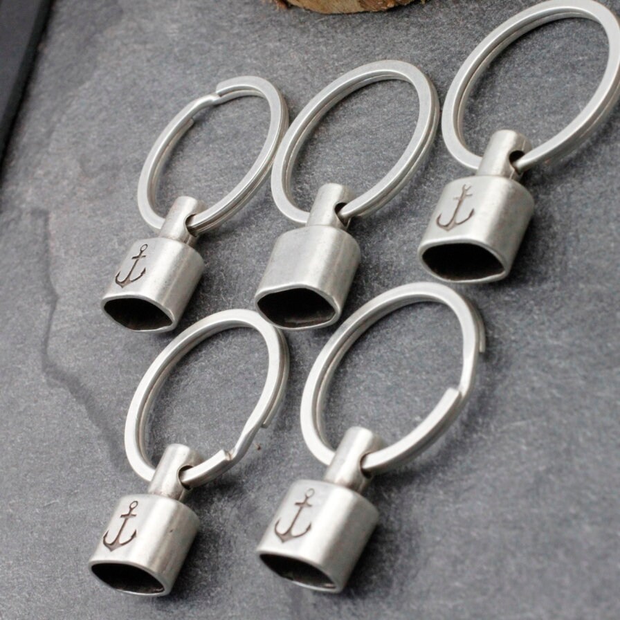1 Anchor Keychain Findings, Round Leathers, Flat Leather, Sail Ropes ...