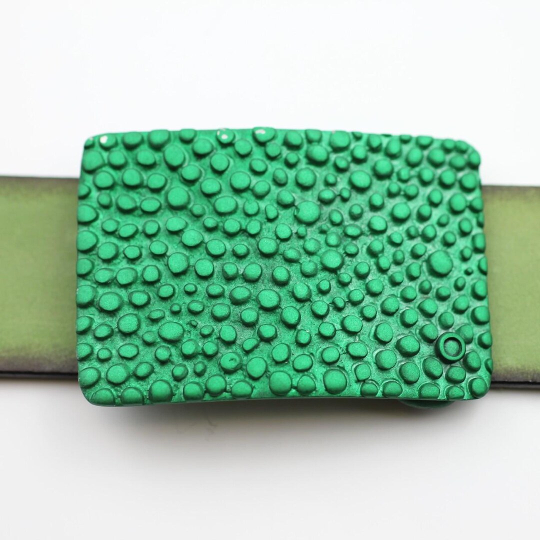 Emerald Green Rectangular Belt Buckle for Snap Belt, Belt Fastener ...