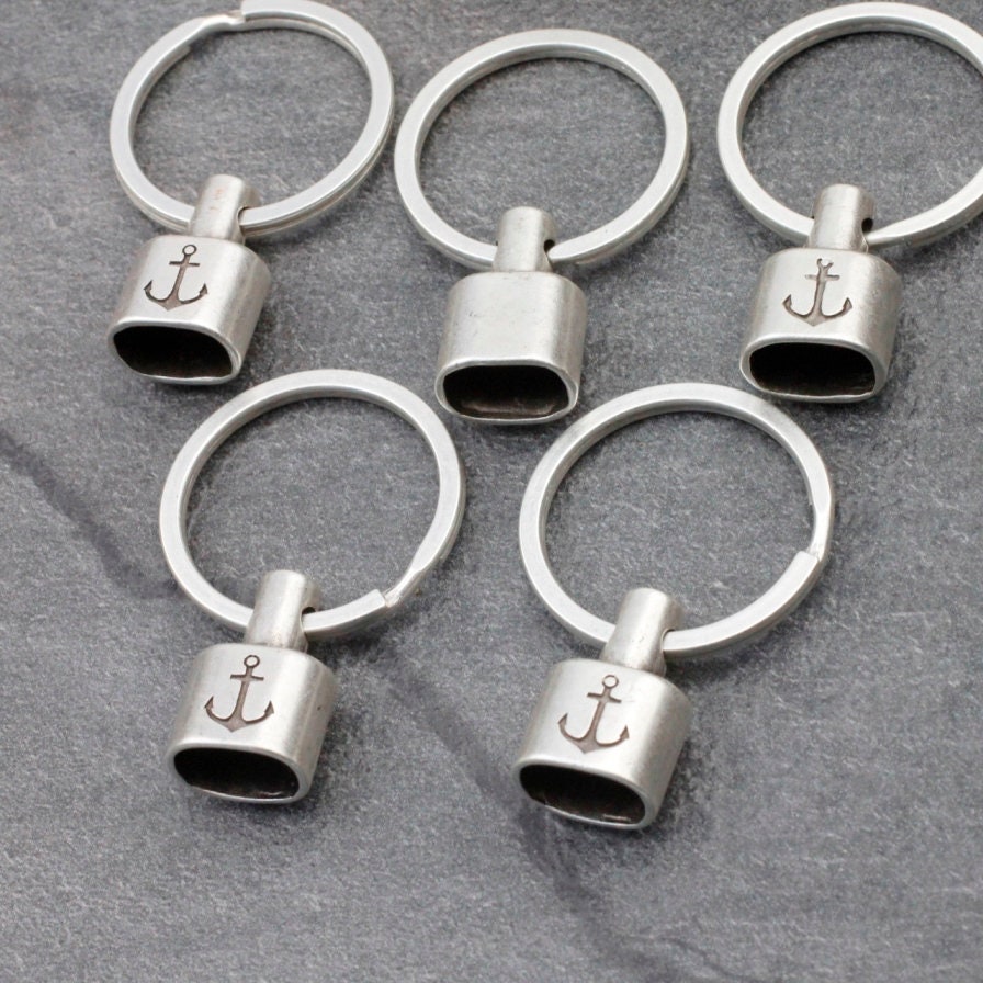 1 Anchor Keychain Findings, Round Leathers, Flat Leather, Sail Ropes ...