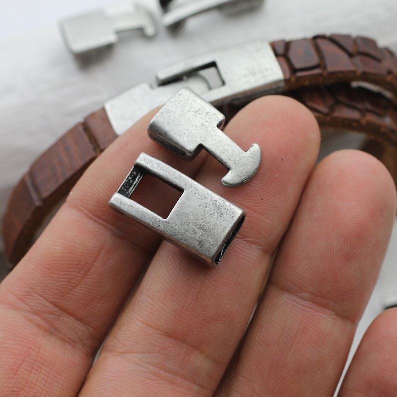 5 Bracelet Clasps, Interlocking Clasps, Matte Black, Clasp for Bracelet ...