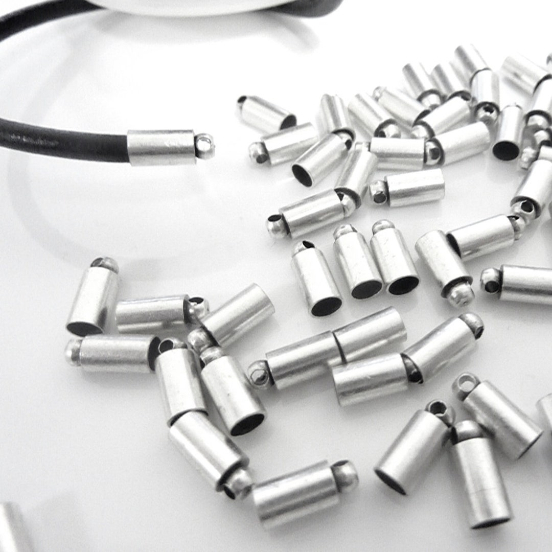 10 End Caps for Round Leather Cords, Paracord, Tassel Caps, Necklace ...