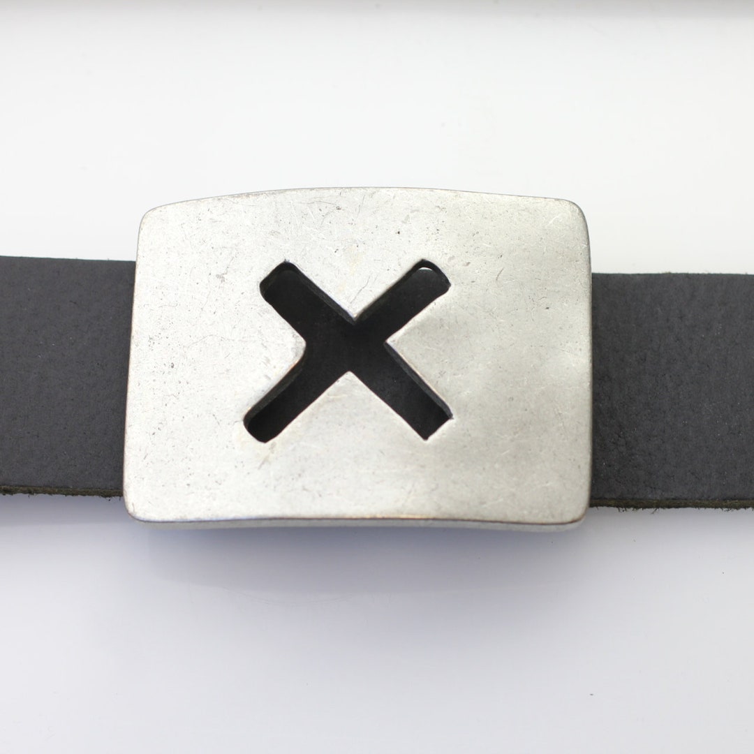Silver Plated Buckle, Maths Cross Belt Buckle, Minimalist Buckle ...